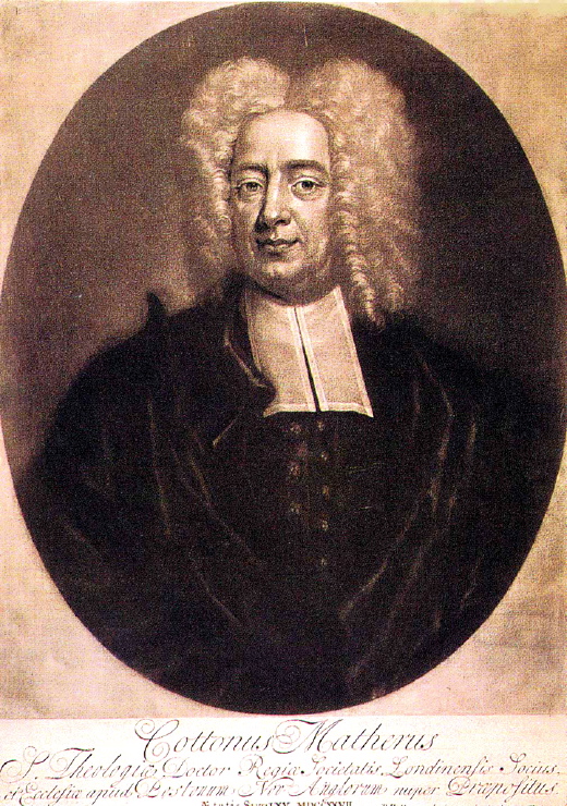 The Reverend Cotton Mather, Peter Pelham, 1728. Mezzotint, 14x10'